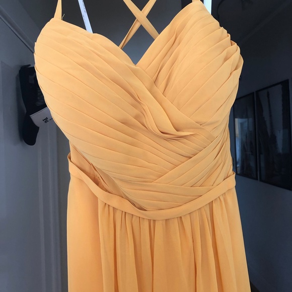 Azazie | Dresses | Azazie Long Bridesmaid Dress Marigoldyellow Nwt ...